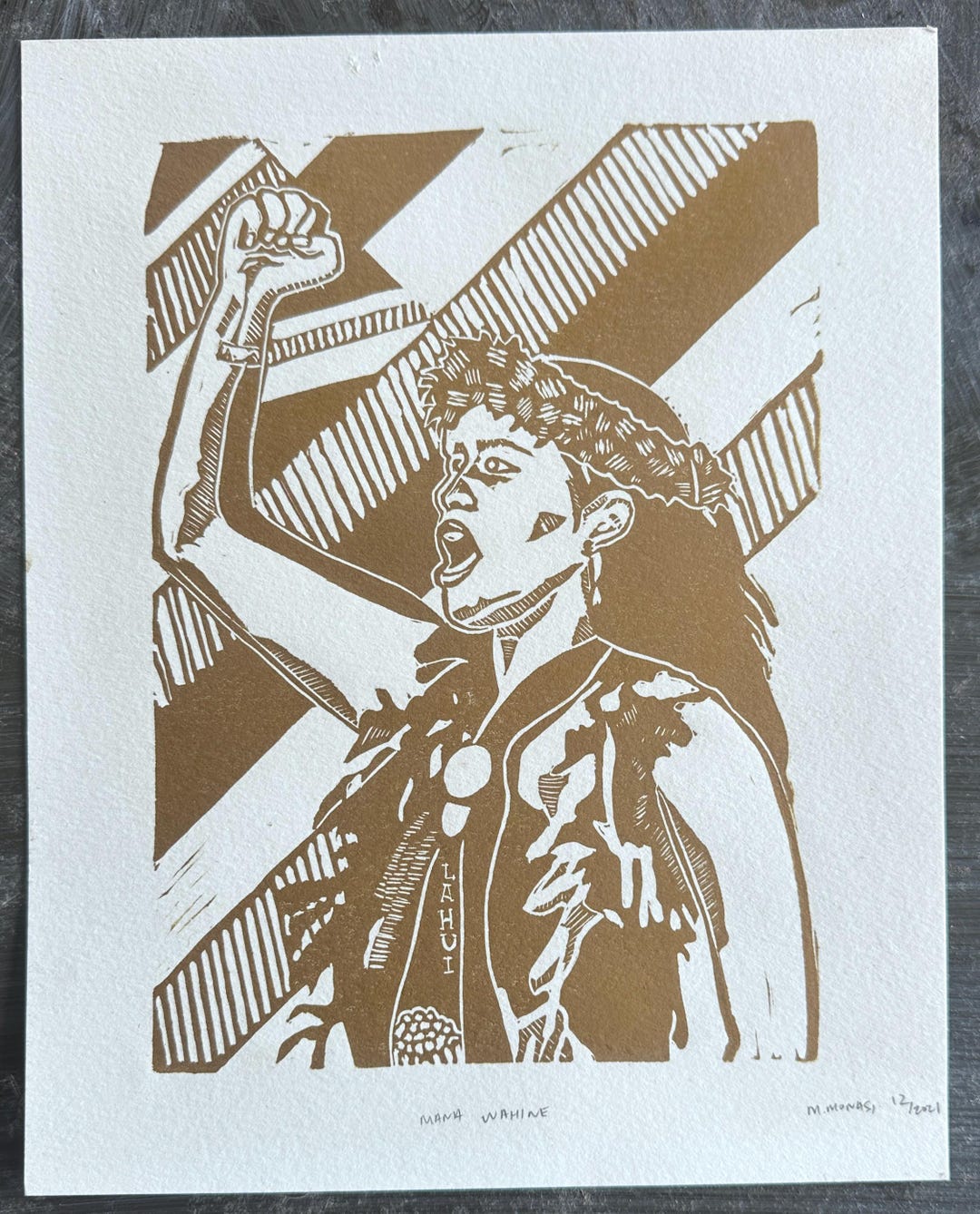 Haunani-kay Trask Linocut Print - Etsy