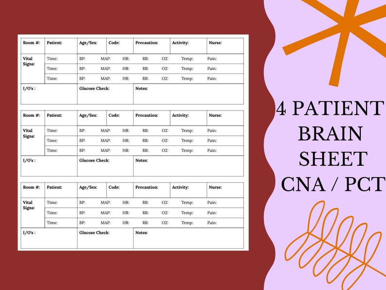 Horizontal Tech Brain Sheet CNA Brain Sheet PCT Brain | Etsy