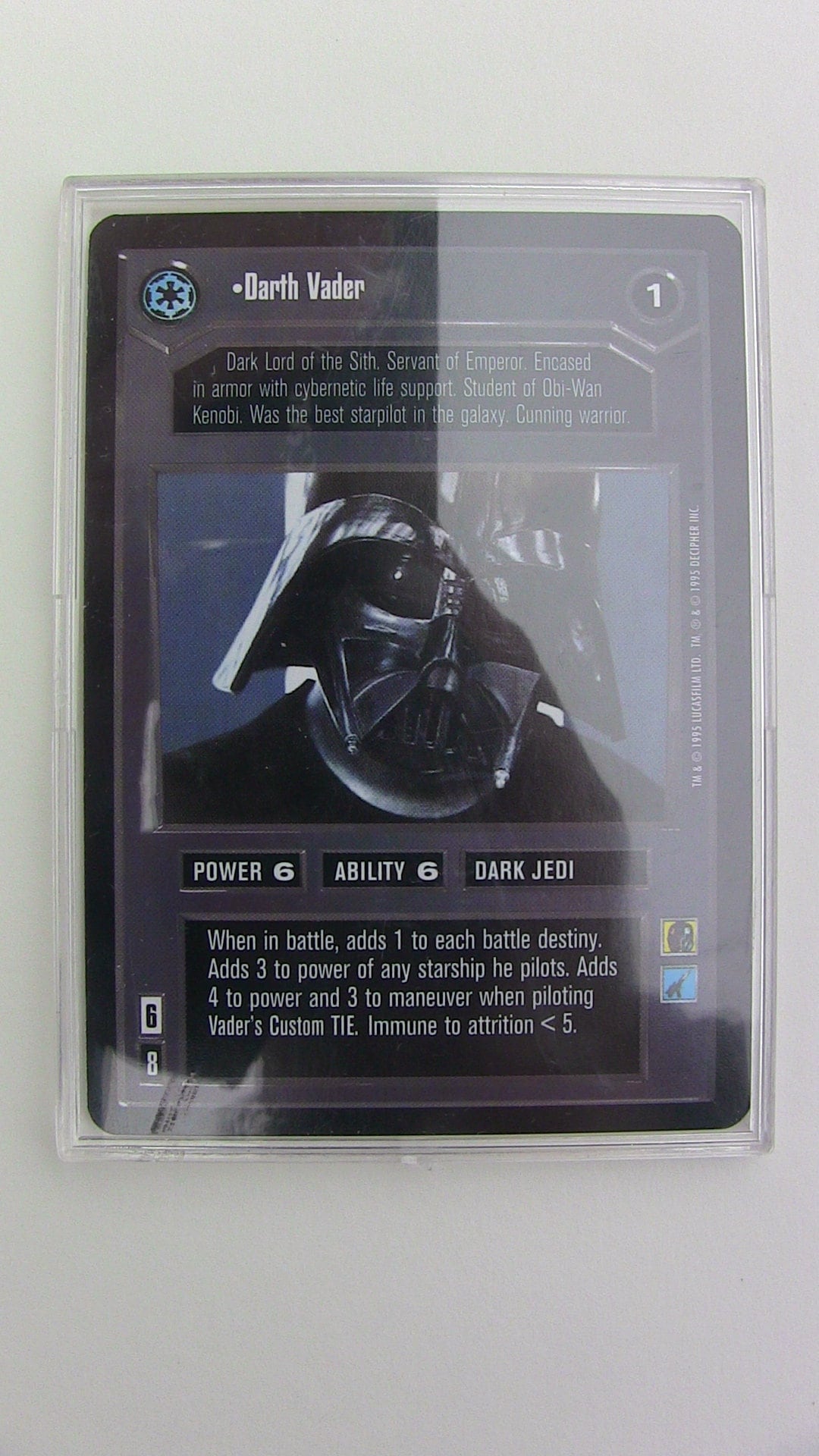 1995 Star Wars CCG Unlimited Dark Side Darth Vader - Etsy
