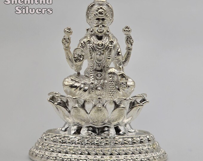 Pure Silver Statue- Silver Solid Lakshmi Statue- 925 Silver Gift Items ...