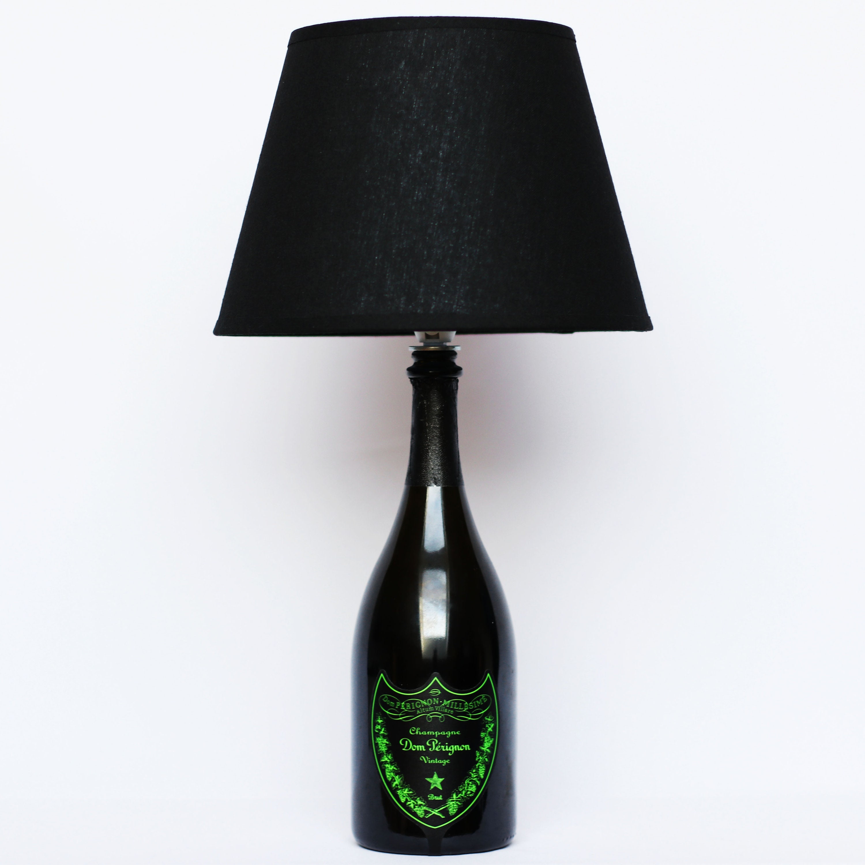 Dom Pérignon Luminous Bottle Lamp, Luxury Lamp, Green Luminous Label - Etsy