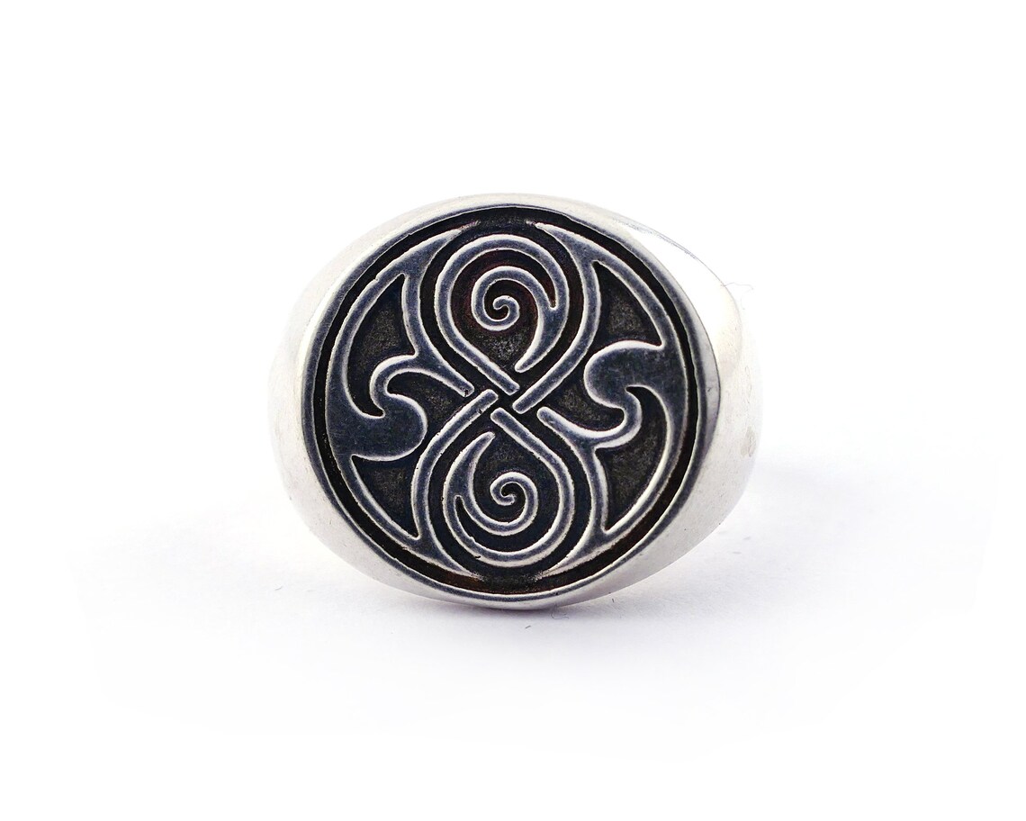 Sterling Silver Seal of Rassilon Ring Doctor Who Ring Sci-fi - Etsy Canada
