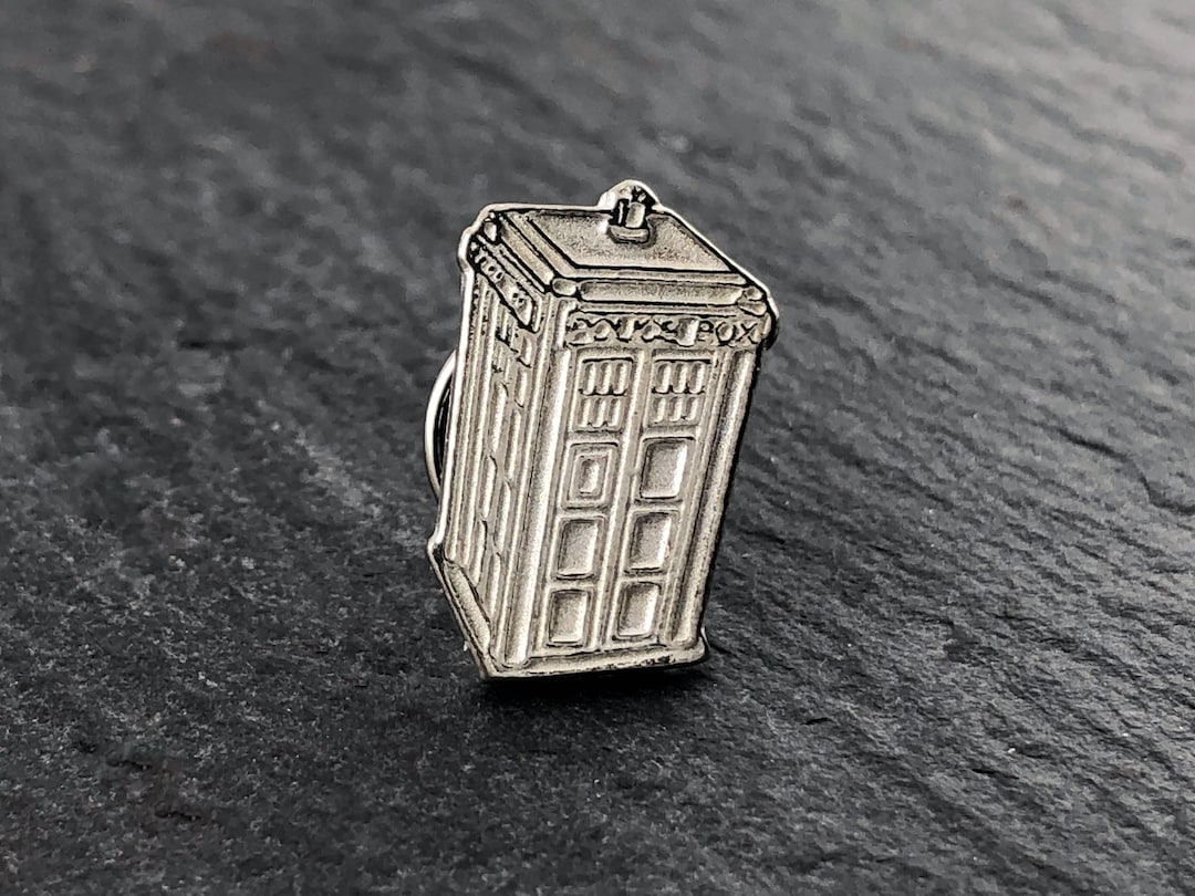 Sterling Silver British Police Box Lapel Pin, Doctor Who Pinback Button ...