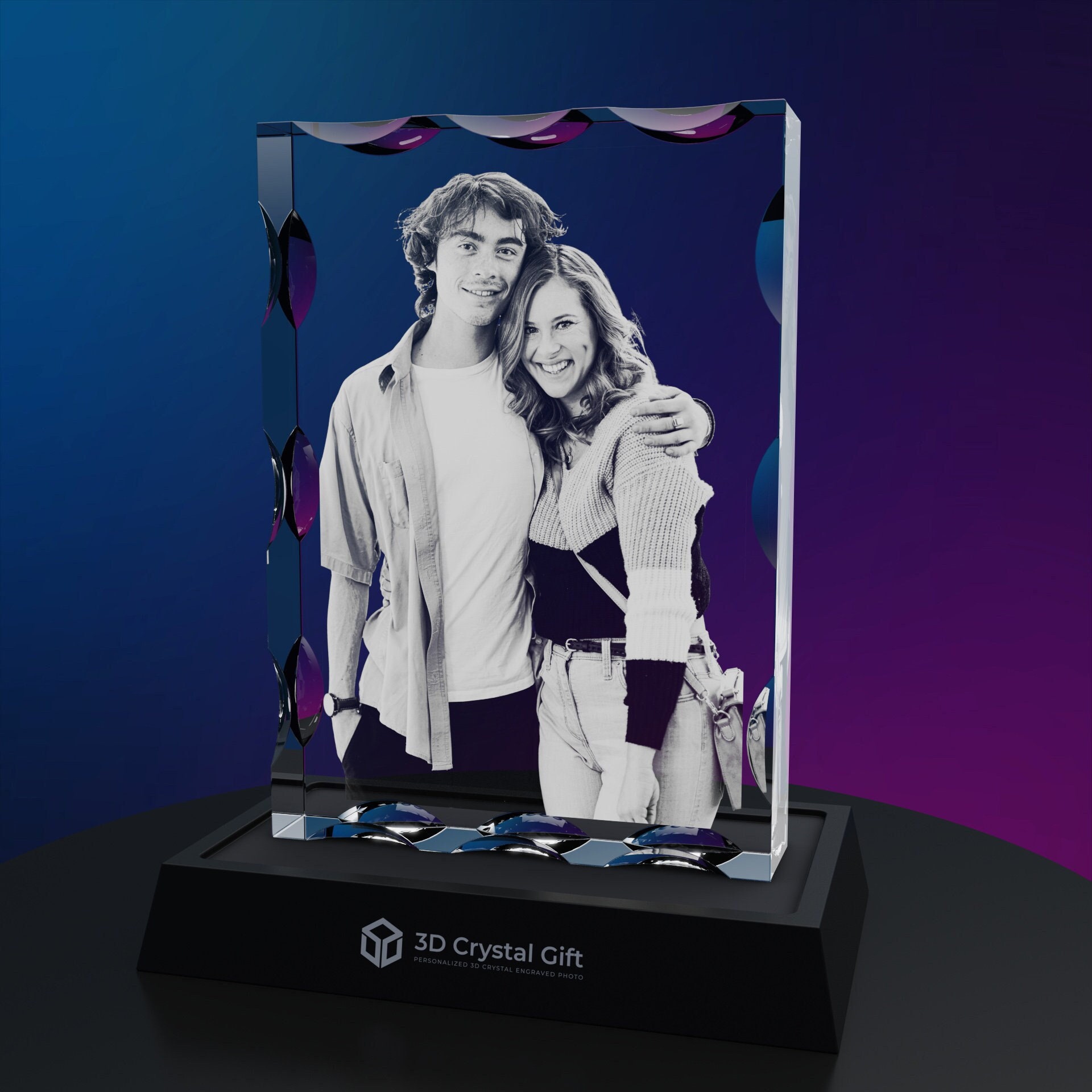 Personalized Family Portrait Custom Crystal Christmas Gifts - Etsy