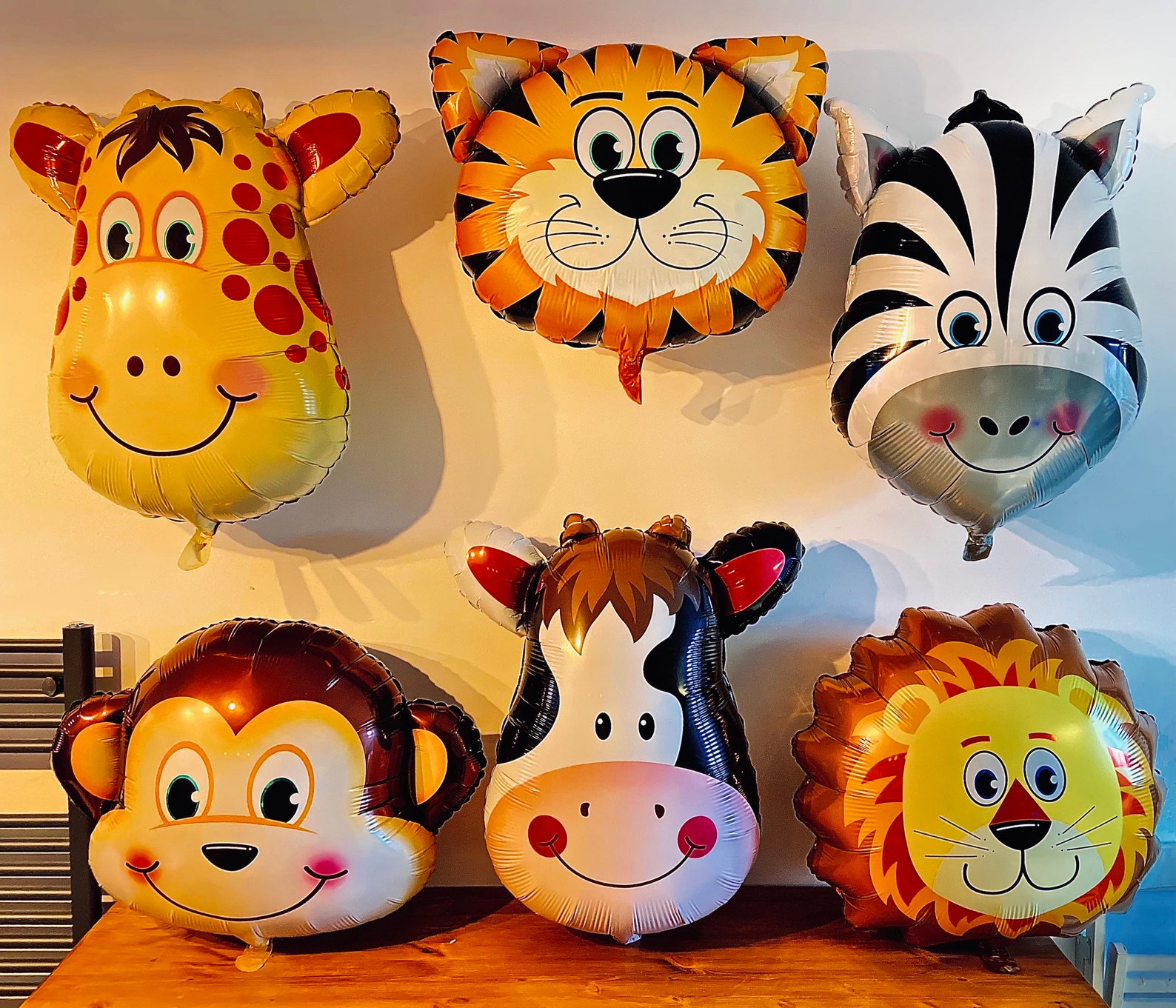 Safari Jungle Animal Head Foil Balloon Kids Inflatable Toy Zoo - Etsy