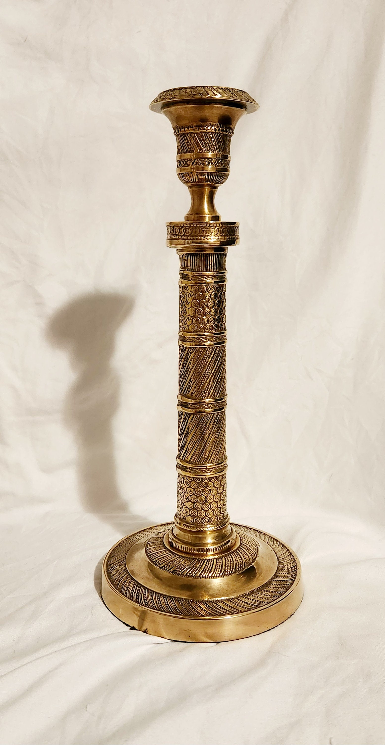 Vintage Brass Candlestick Museum Reproduction - Etsy