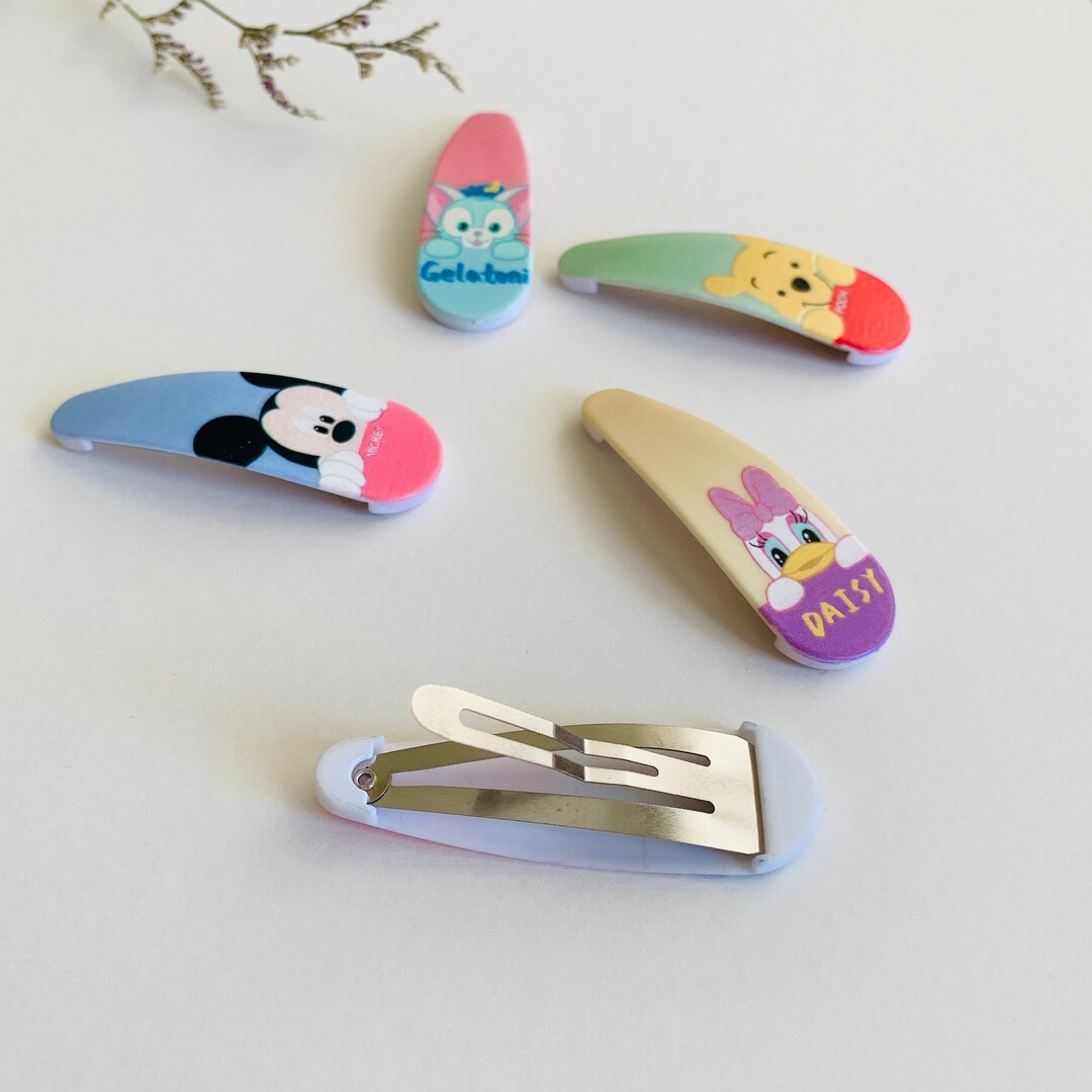 Set of Five (5) Cartoon Characters Snap Hair Clips - Etsy