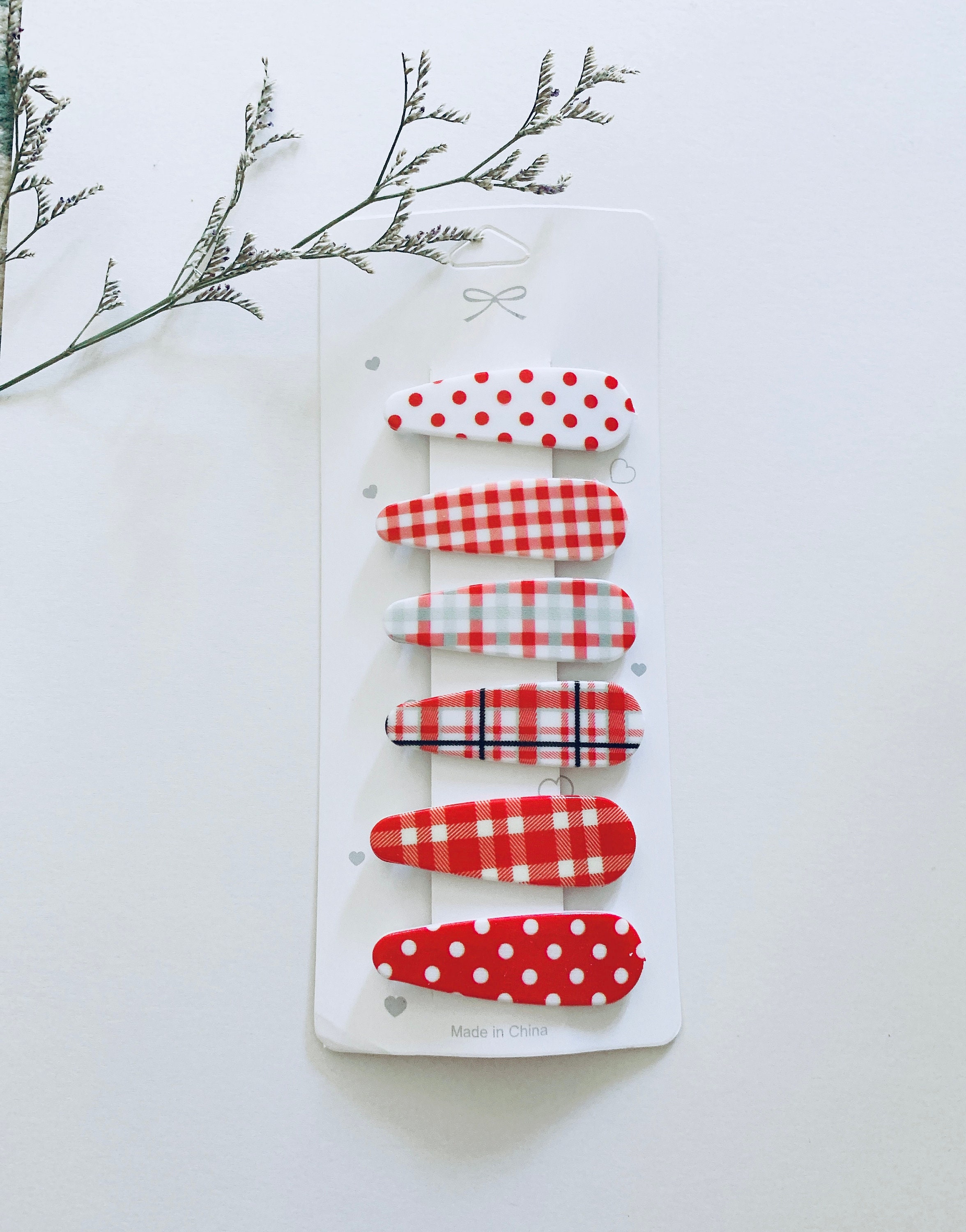 Set of Six (6) Snap Hair Clips - Etsy