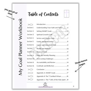 Catholic Goal Setting Workbook: Purple Printable Planner (PDF) - Etsy