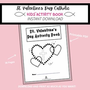 St. Valentine's Day Catholic Kids' Printable Activity Book 8.5x11 ...