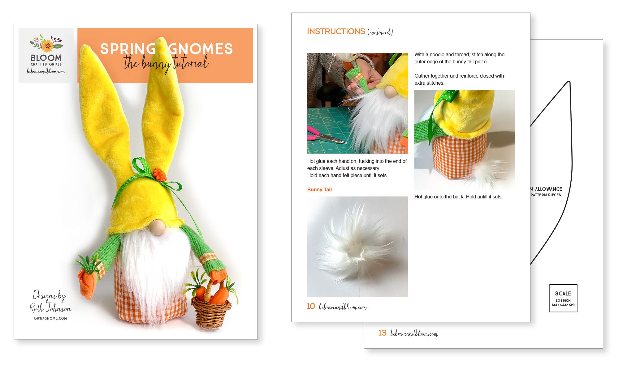 Bunny Gnome Pattern, Easter Gnome Pattern, Gnome Sewing Tutorial PDF ...