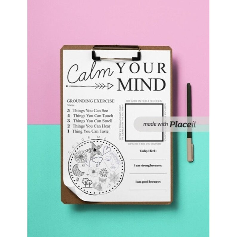 Calm Down Corner Worksheet | Mindfulness Meditation for Anxiety ...