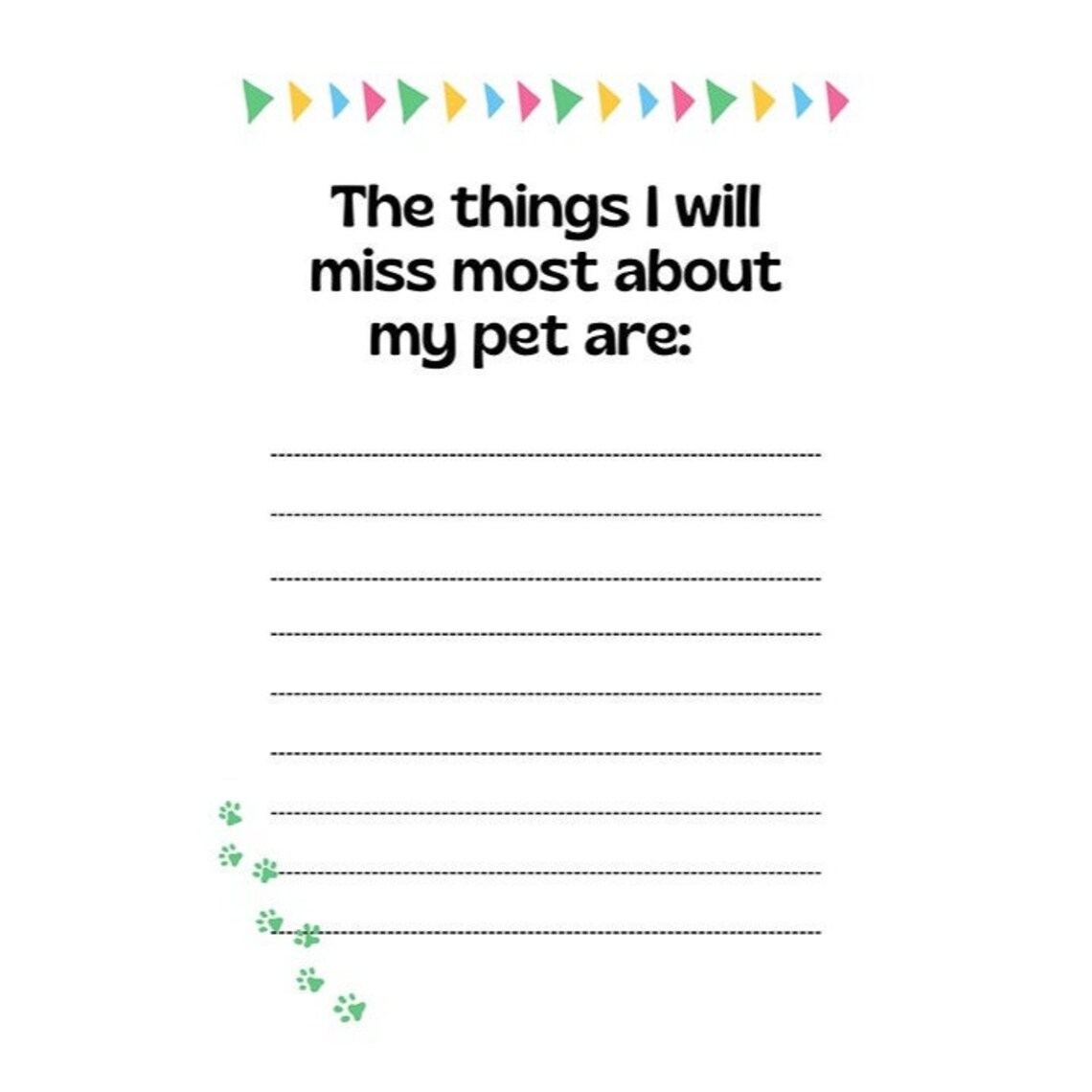 Pet Loss Workbook I Miss My Pet Book Mourning the Loss of a Pet Pet ...