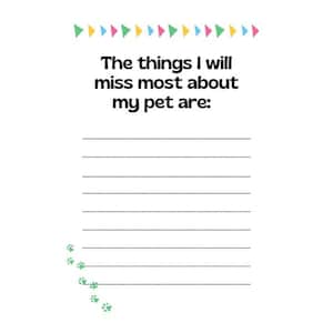 Pet Loss Workbook | I Miss My Pet Book | Mourning the Loss of a Pet ...
