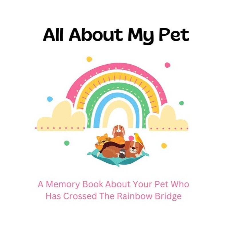 Pet Loss Workbook I Miss My Pet Book Mourning the Loss of a Pet Pet ...