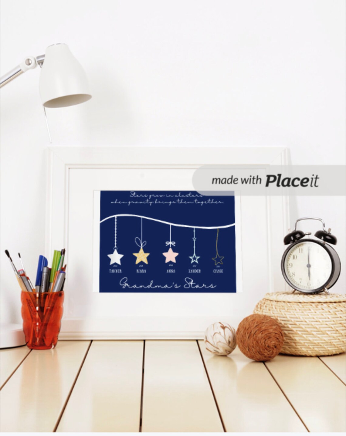 Printable Family Sign With Names Personalized Gift for Grandparents ...