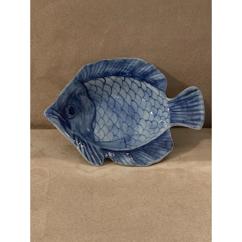 STRATA GROUP Thailand Ceramic Hand Painted Fish Dishes Set - Etsy