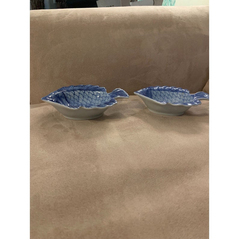 STRATA GROUP Thailand Ceramic Hand Painted Fish Dishes Set - Etsy