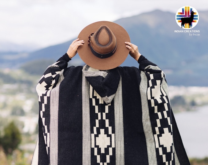 100% Wool Poncho Style Mapuche Made in Ecuador by Milmarte - Etsy