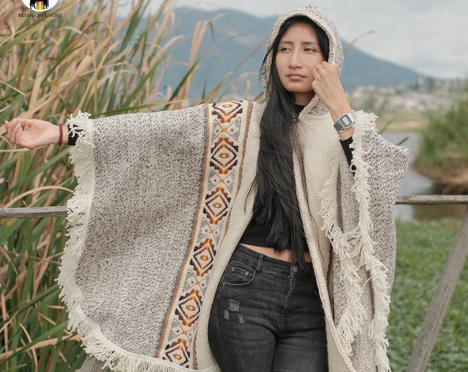 Exclusive Sheep Wool Cape(autumn Sunrise) Open Front With Hood ...