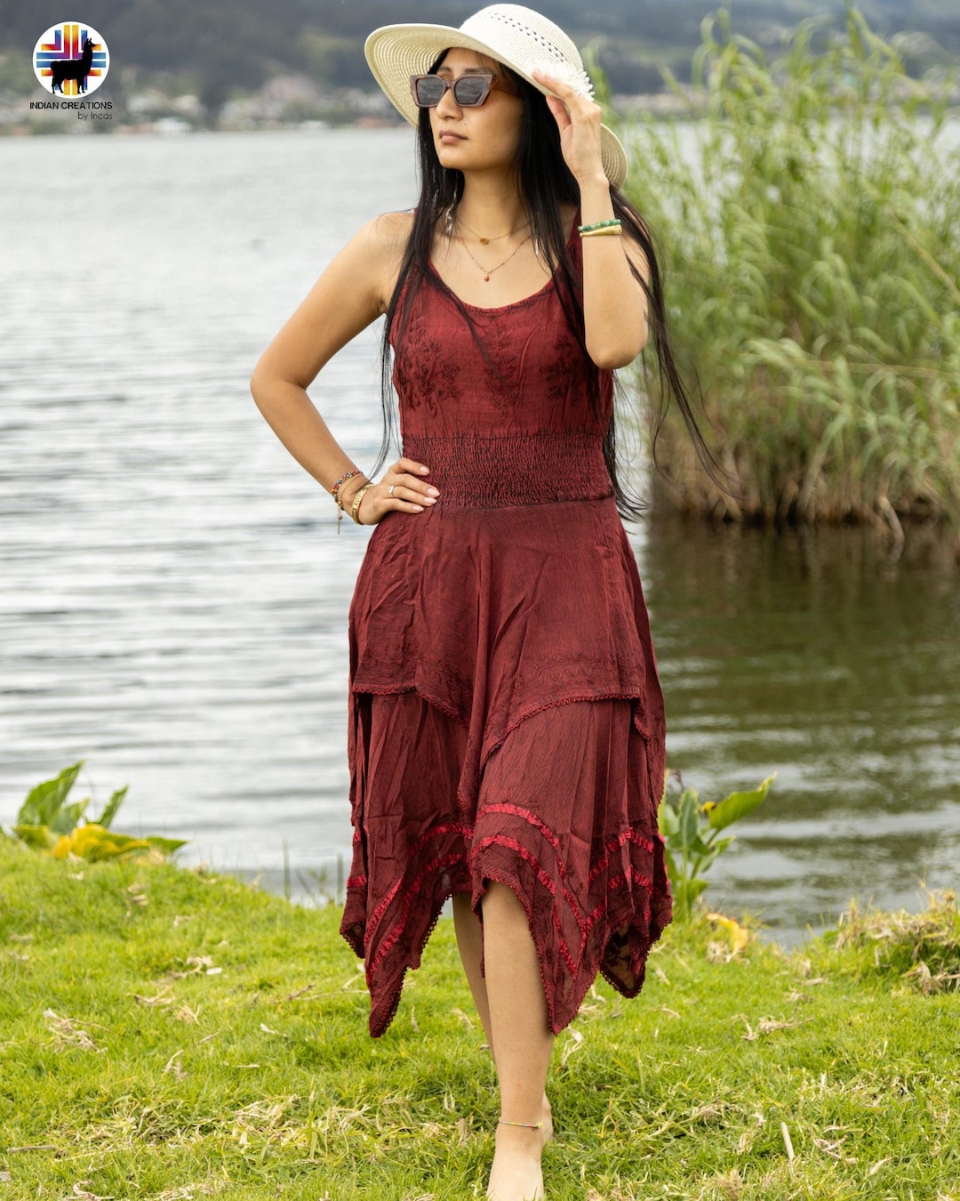 Bohemian Short Dress. Hippie Style. Super Comfortable and Machine ...