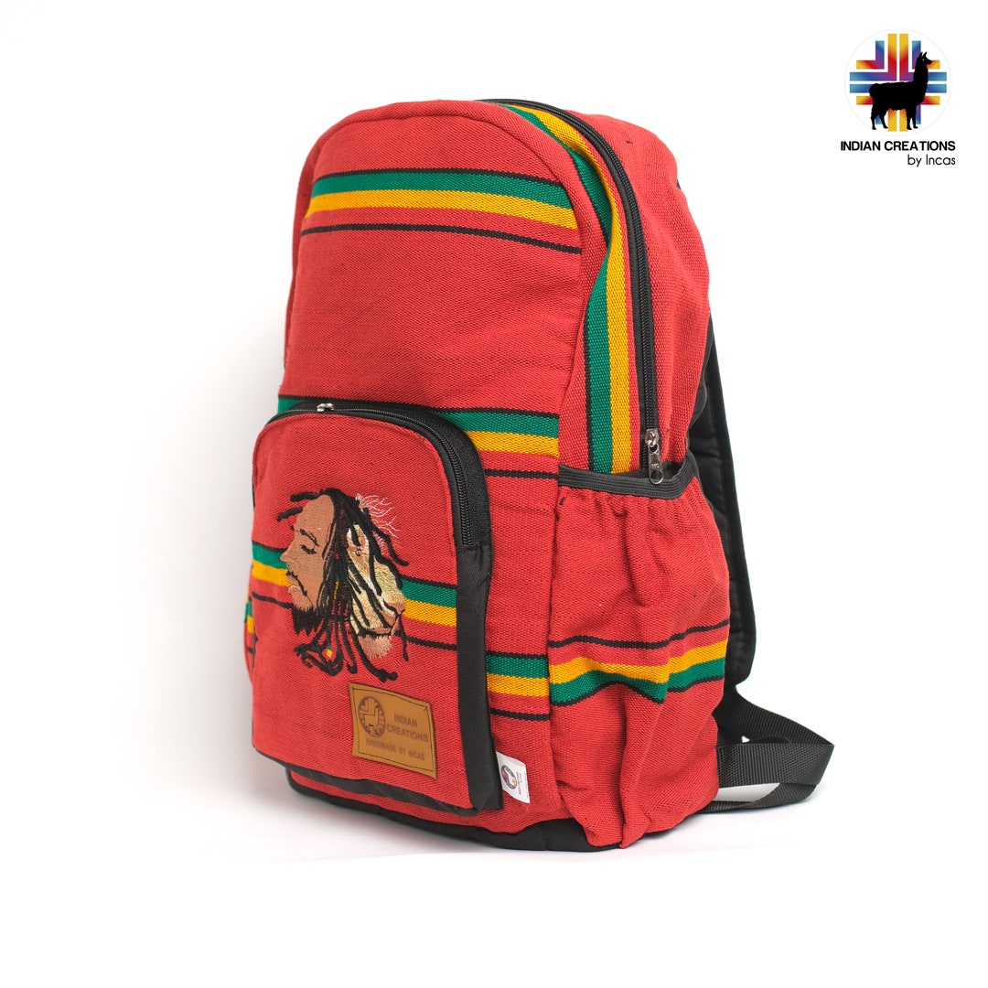 Handmade Backpack (rasta Lion) Unique, Accessible. Lightweight. Machine ...