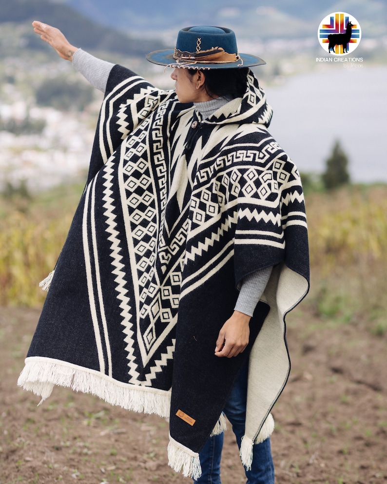 Alpaca Wool Poncho. (mystic Forest II) Crafted by Indigenous Hands ...