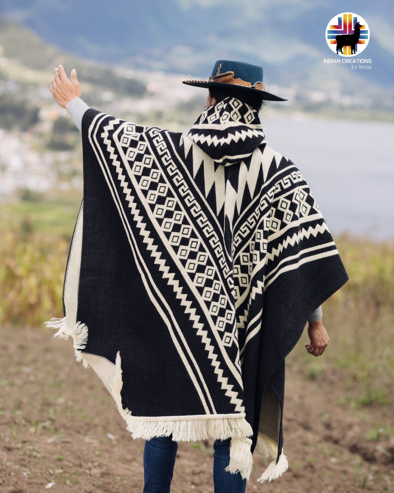 Alpaca Wool Poncho. (mystic Forest II) Crafted by Indigenous Hands ...