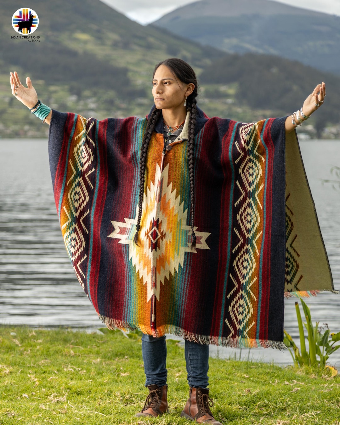 Handmade Alpaca Wool Poncho With Hood - Etsy