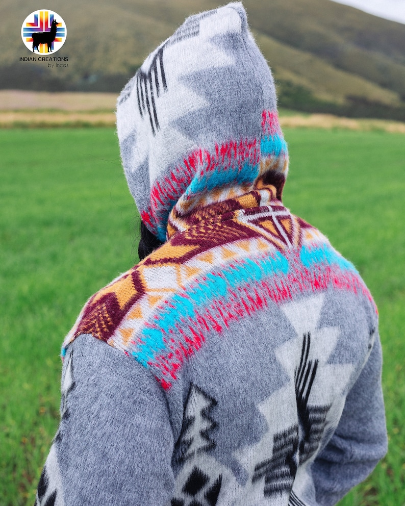 Alpaca Jacket. grey Forest Unisex Use. Handcrafted by - Etsy