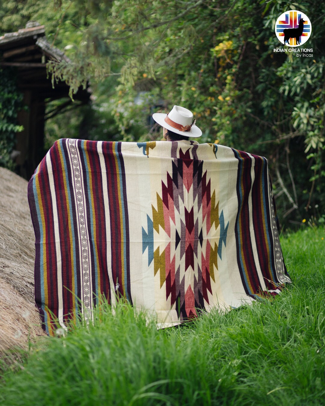 Handmade Alpaca Wool Blanket. (the Living Forest) Queen Size ...