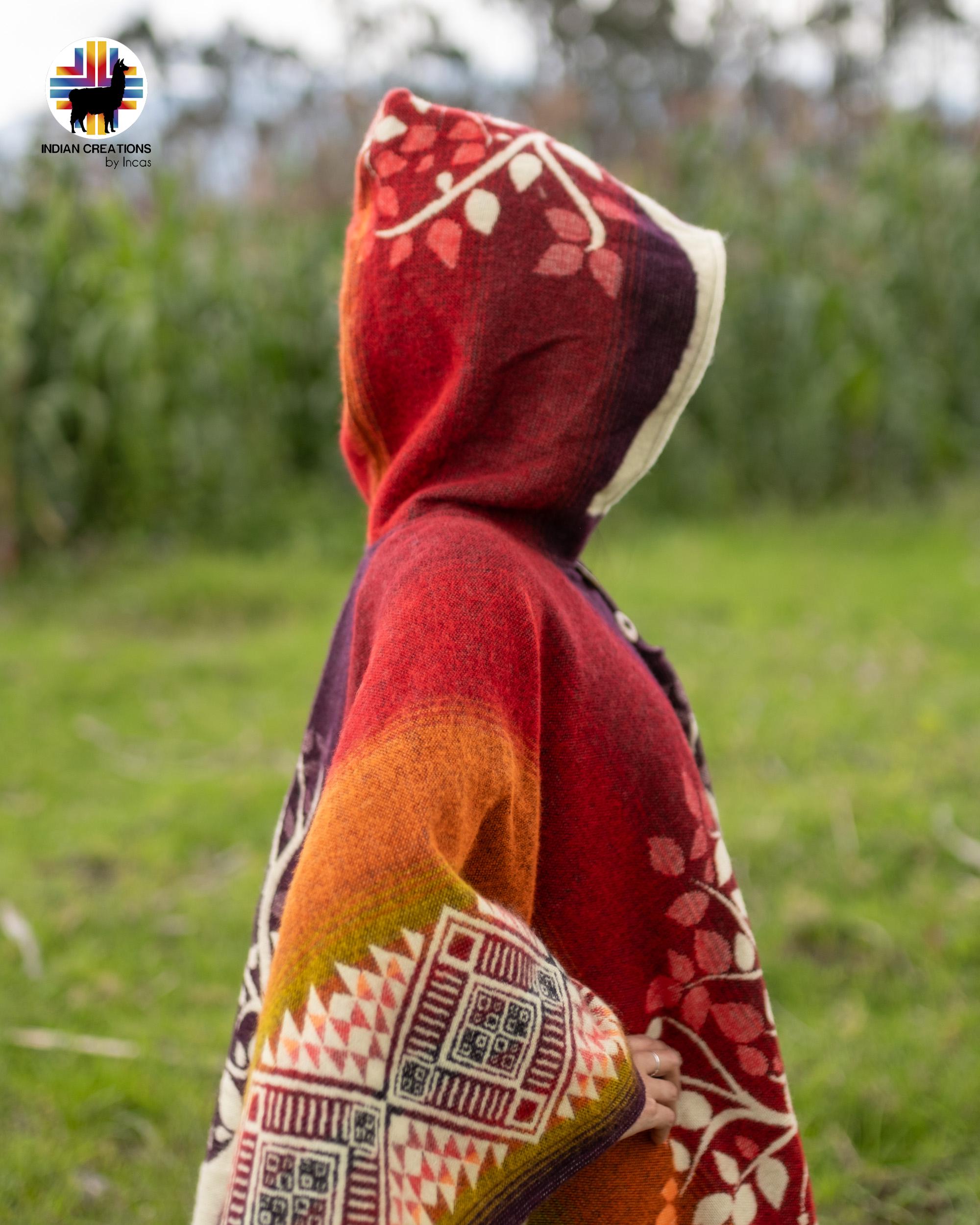 Alpaca Wool Poncho (tree of Life) Handcrafted by Indigenous Hands. Soft ...