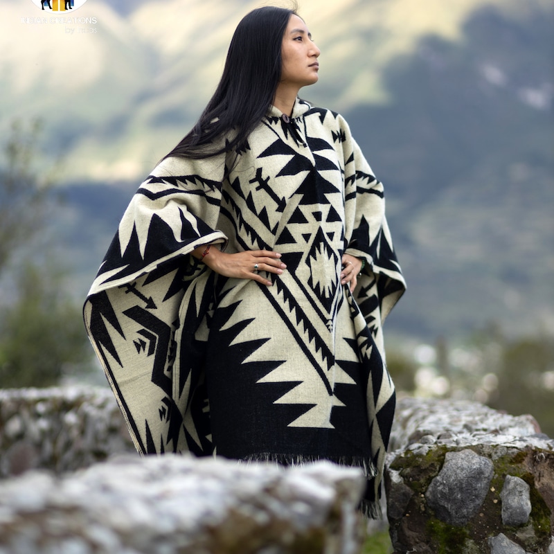 Llama Wool Poncho Men - Etsy