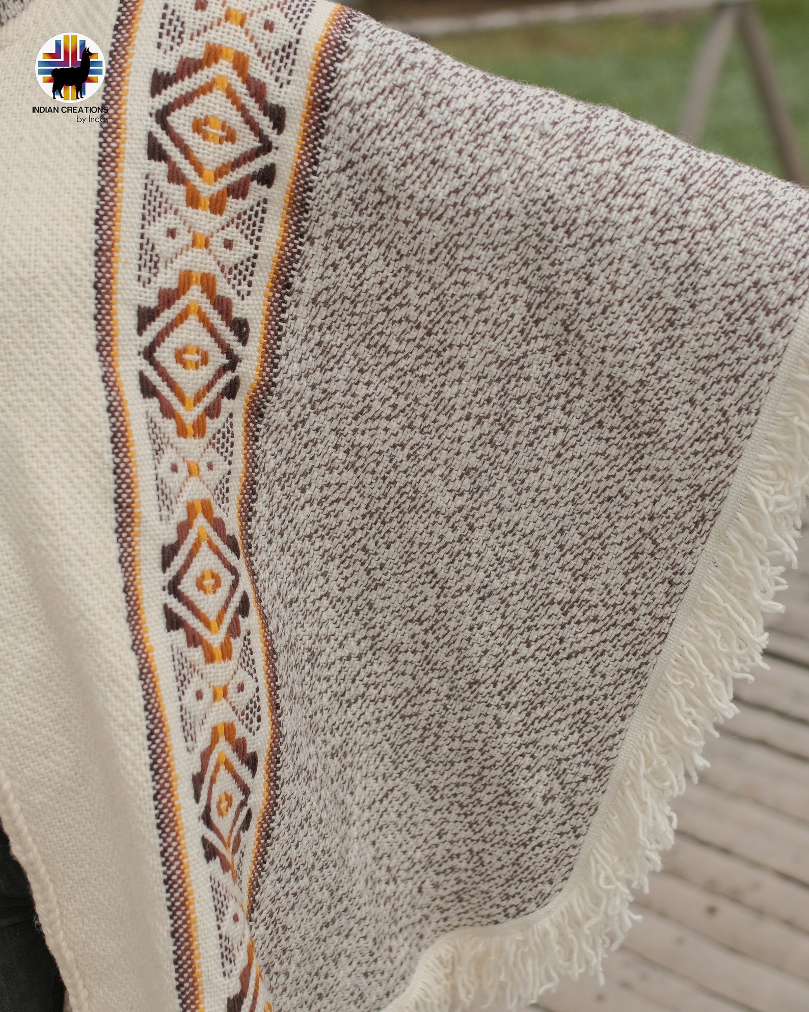 Handmade Wool Cape: Ecuadorian Hooded Poncho, Open Front - Etsy