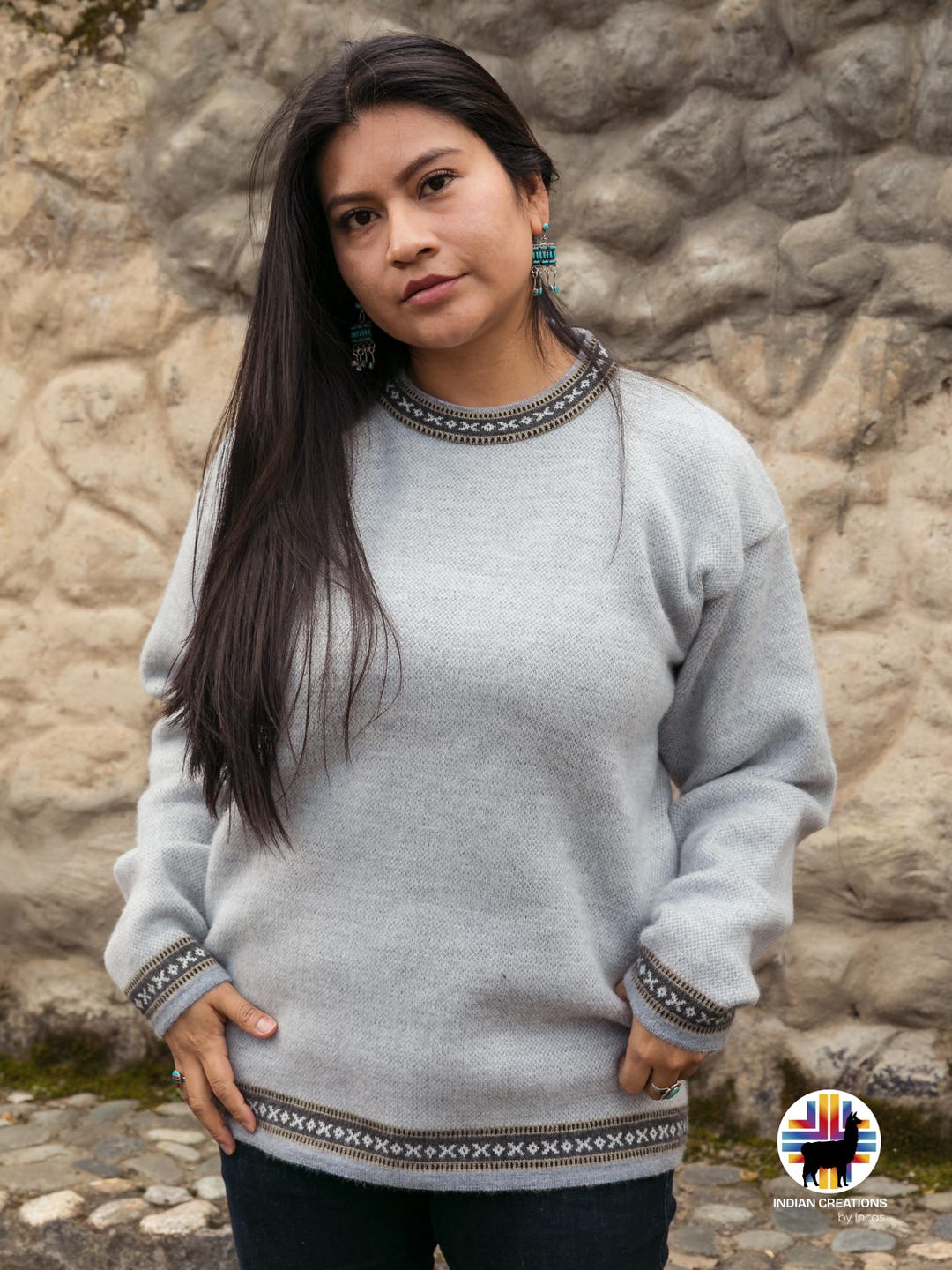 Handmade Alpaca Wool Sweater (mouse Ears) Unisex Use. Handcrafted by ...