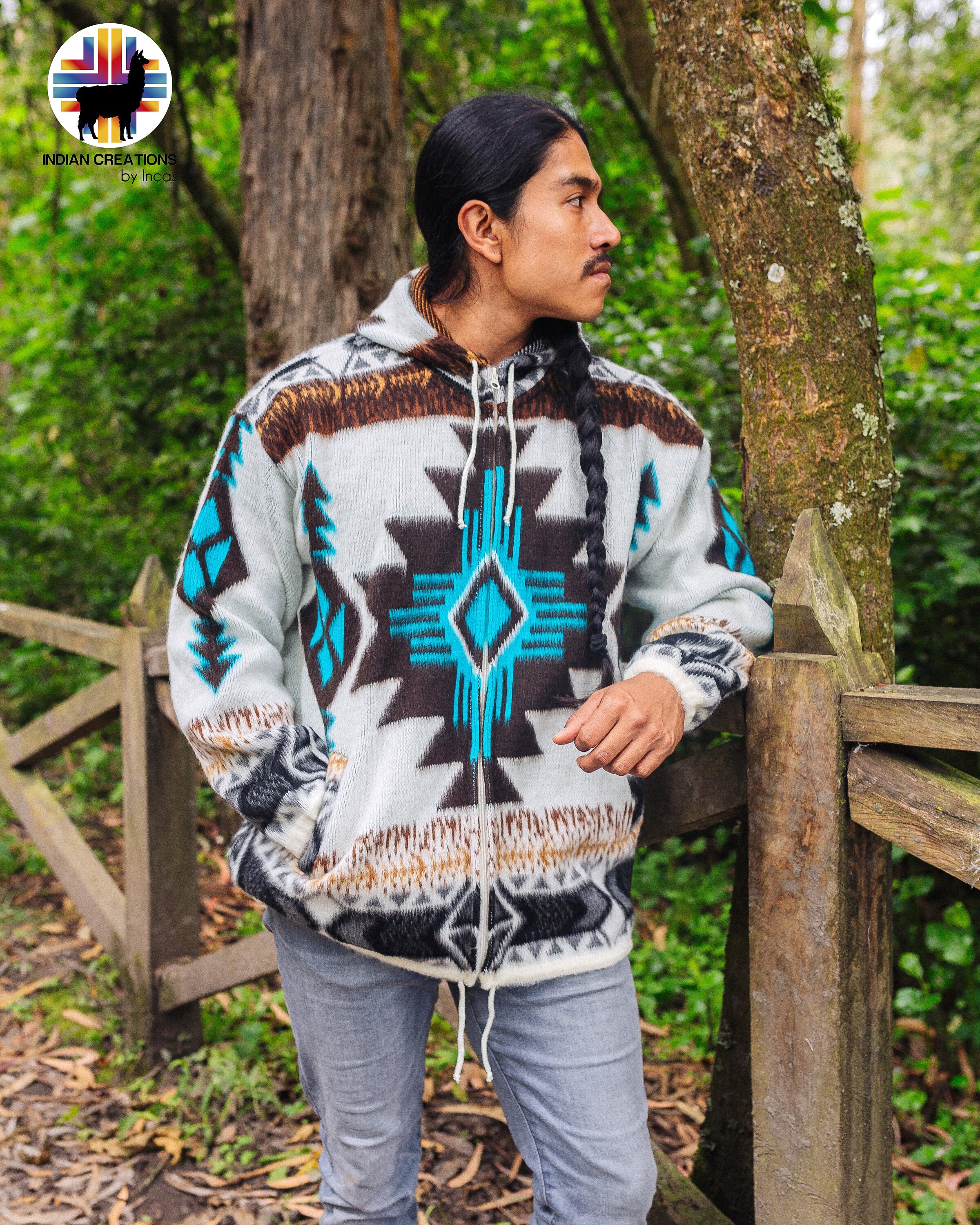Handmade Alpaca Wool Jacket. (winter Wonderland) Unisex. Handcrafted by ...