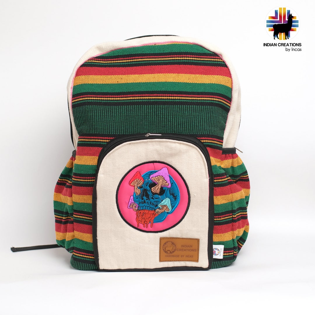 Handmade Indigenous Backpack (rasta Zoanthid) Exclusive Design. Unique ...
