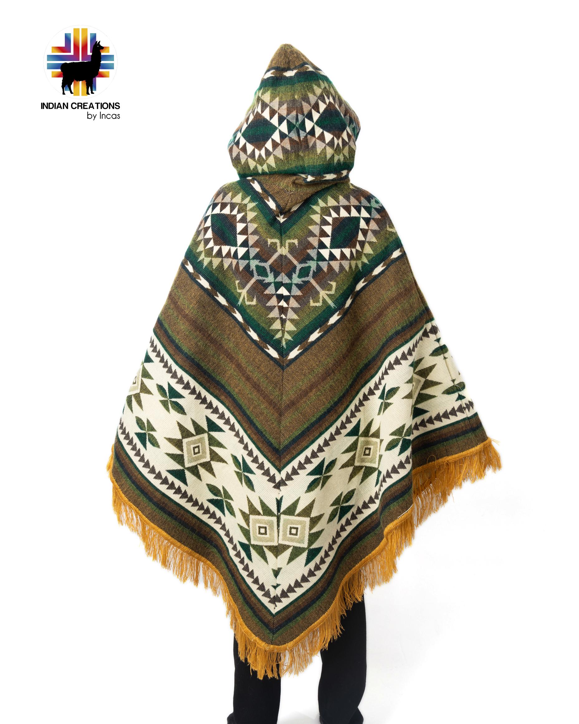 Unisex Alpaca Poncho. V-shaped Style. Exclusively Created by Indigenous ...