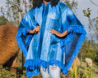 Handmade Baby Alpaca Cape. Geometric Patterns Created by Indigenous ...