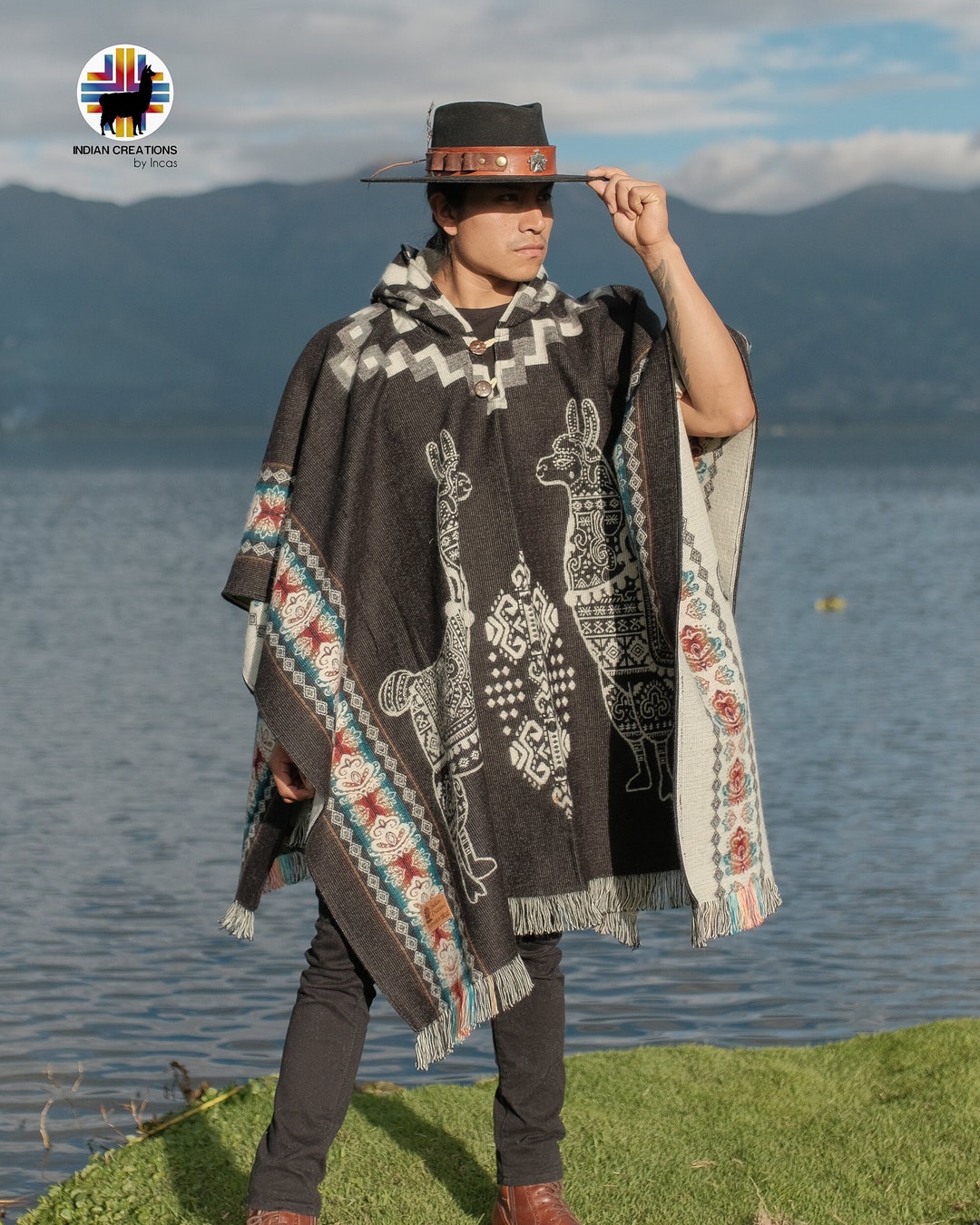 Unisex Alpaca Wool Poncho. cusco Alpaca One Size. Exclusively ...