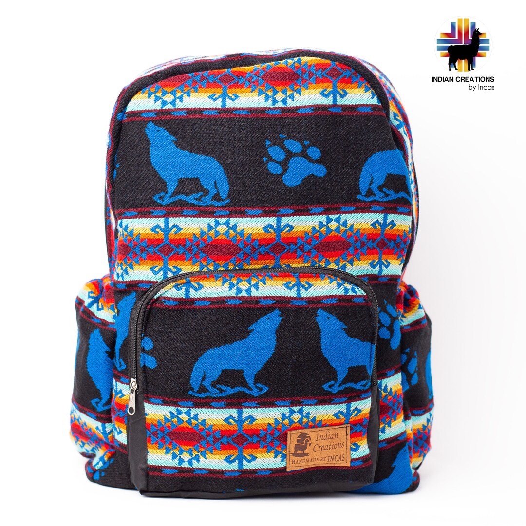 Handmade Native American Wolf Backpack. nave Wolf Spirit Handmade ...
