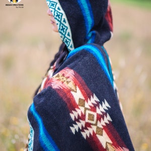 Alpaca Wool Poncho (northern Lights) Handcrafted by Indigenous Hands ...