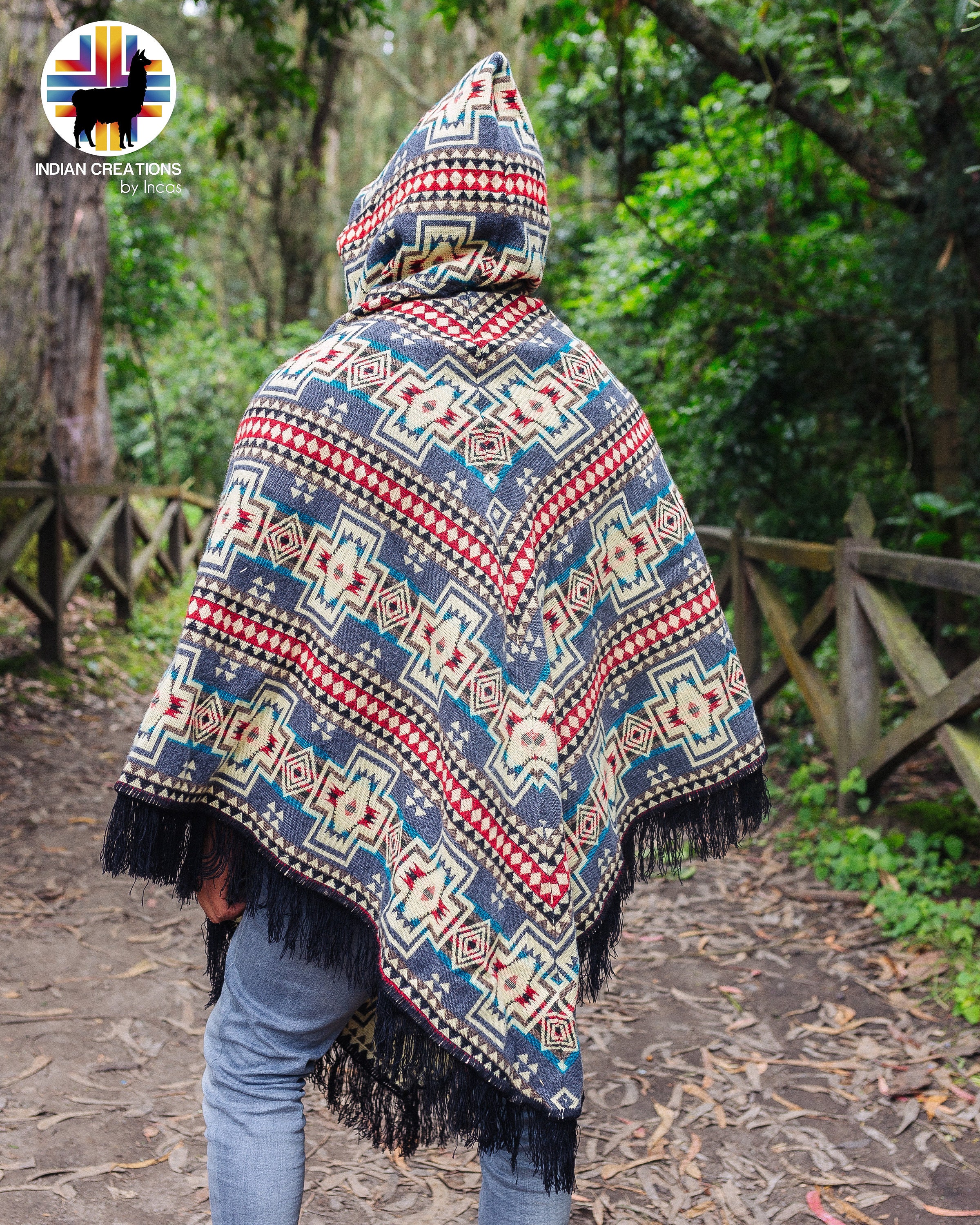 Unisex Alpaca Wool Poncho. V Shaped Style. Super Soft and Warm. Crafted ...