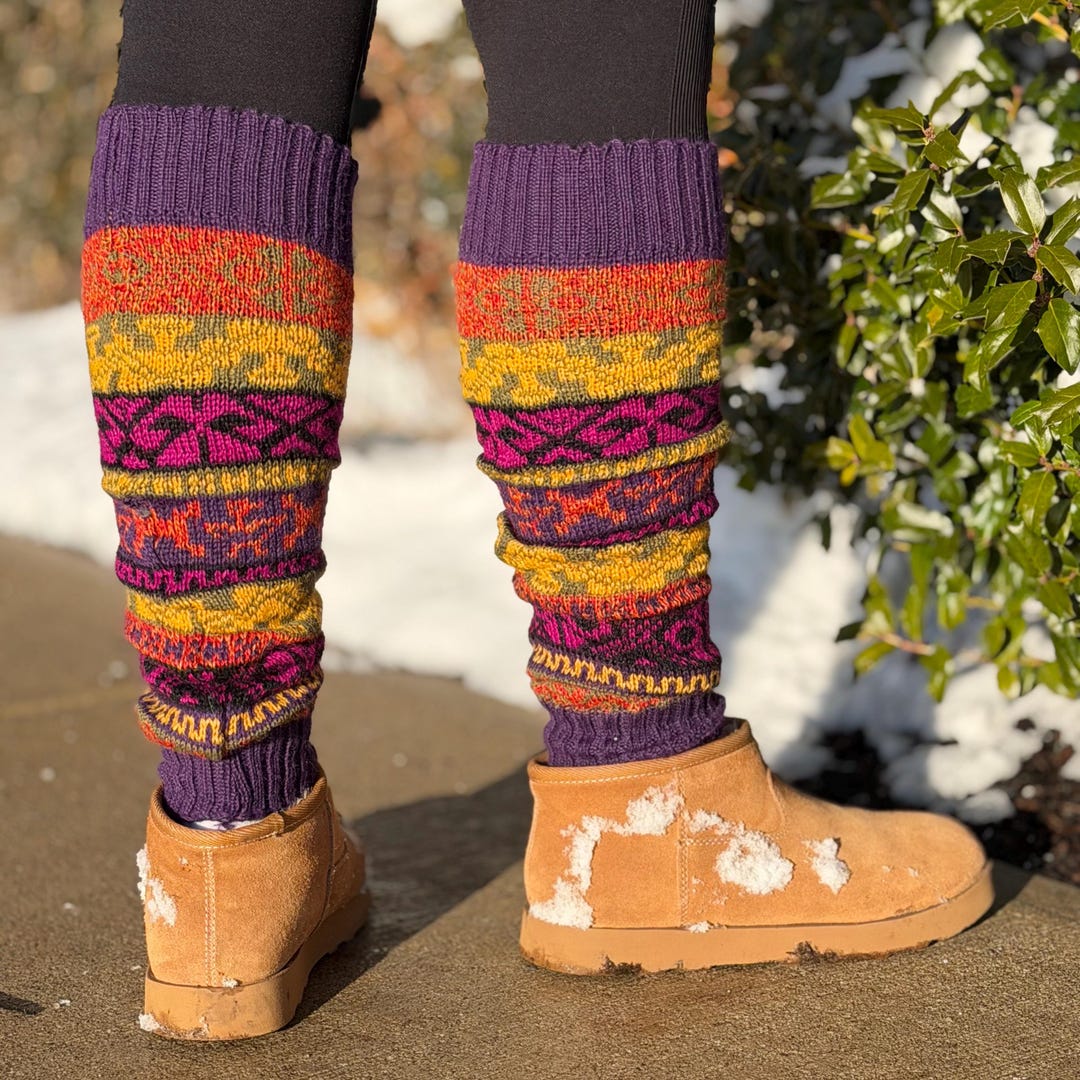 Handmade Alpaca Leg Warmers, Artisan Knit, Warm & Cozy, Unique Boho ...