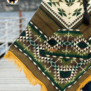 Unisex Alpaca Poncho. V-shaped Style. Exclusively Created by Indigenous ...