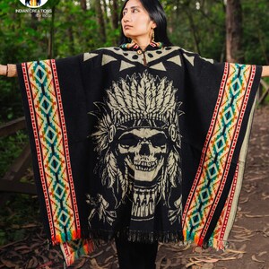 Beautiful Alpaca Wool Poncho (chief's Blood II) Handcrafted by ...