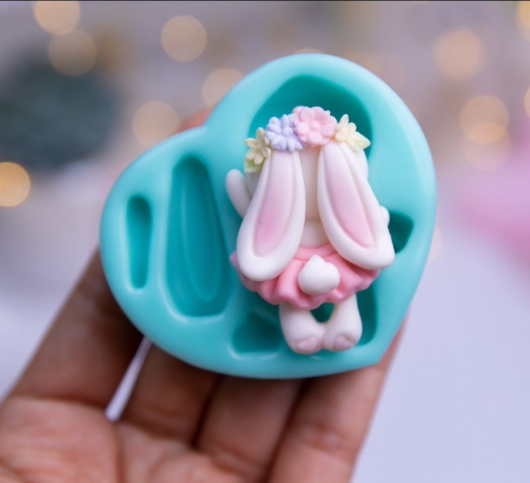 Silicone Mold Mini Dancing Rabbit, Silicone Mold Flexible Rabbit ...