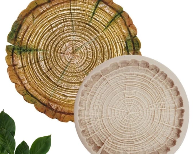 Tree Ring Silicone Mold,mold Resin,fondant,stump and Bark Silicone Mold ...