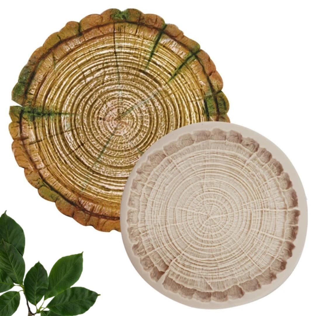 Tree Ring Silicone Mold,mold Resin,fondant,stump and Bark Silicone Mold ...