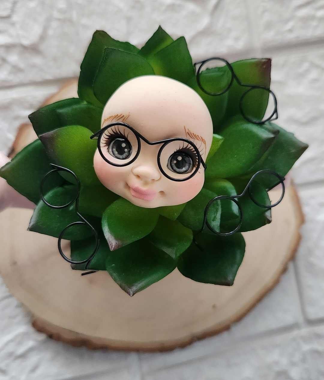 Round Frame Lensless Cool Doll Glasses Miniature Round Eyeglasses For Doll Bear Accessories